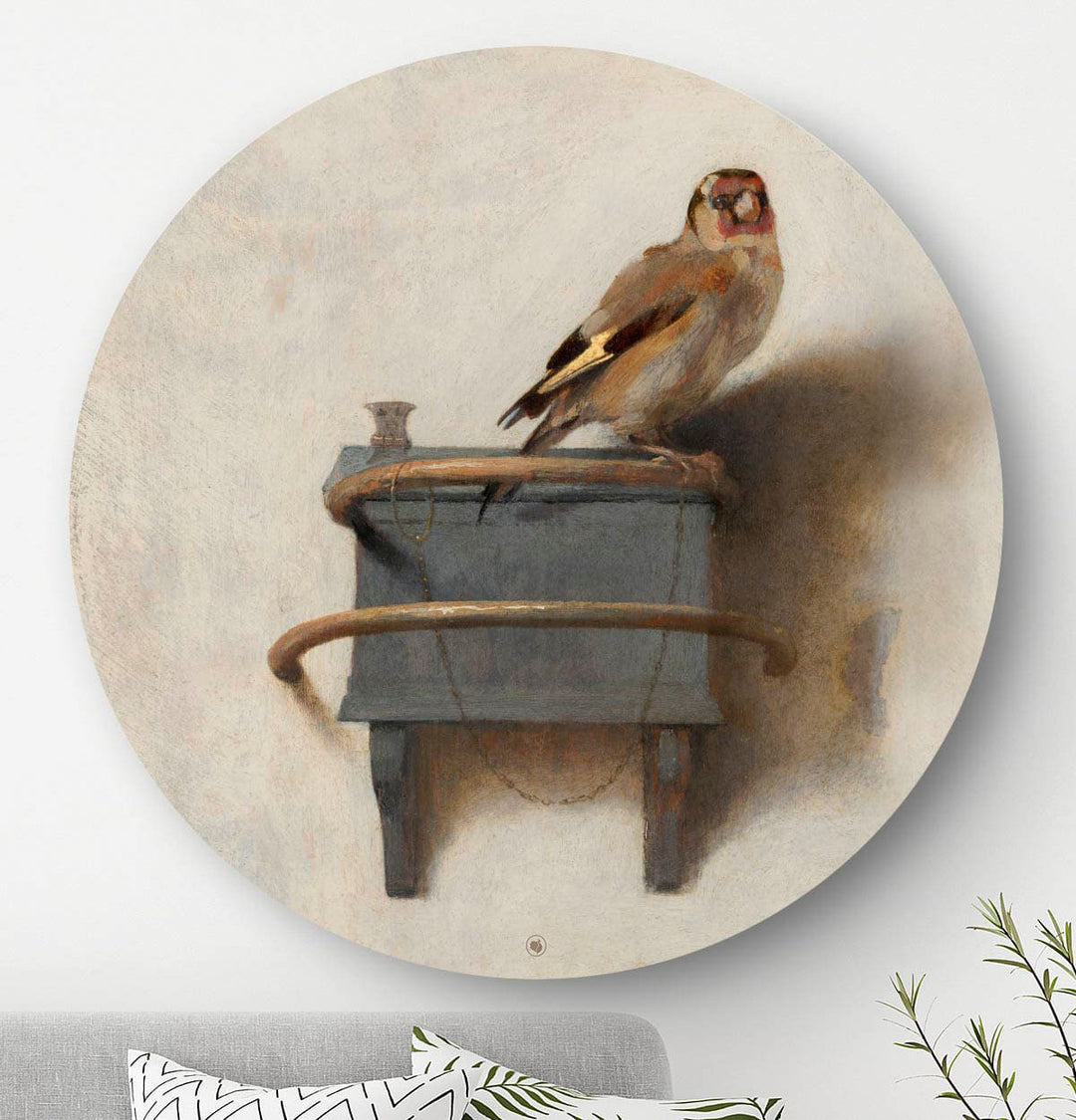 Het puttertje van Carel Fabritius: rond schilderij met vogel | HIP ...